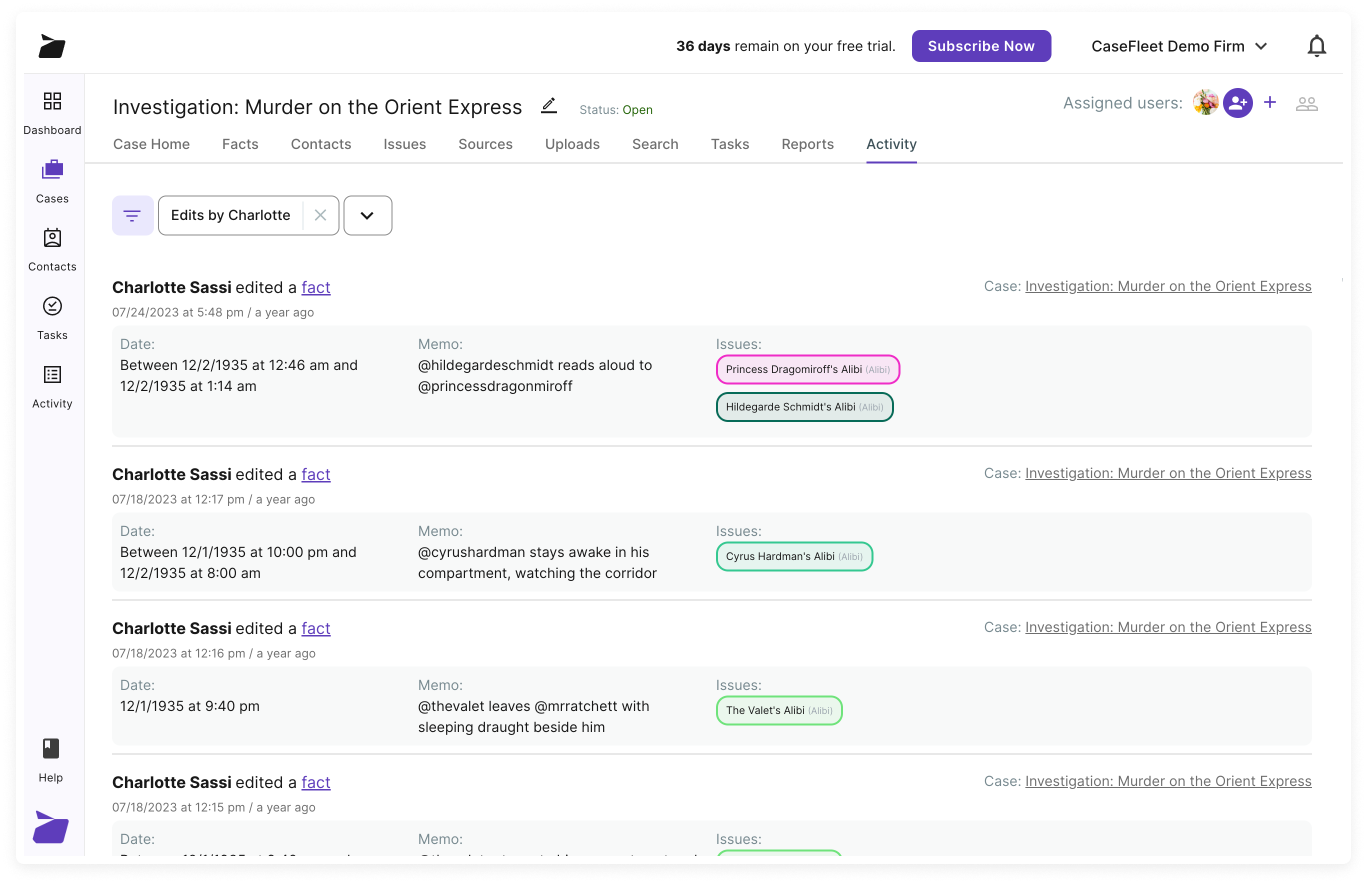 Activity Feed | CaseFleet