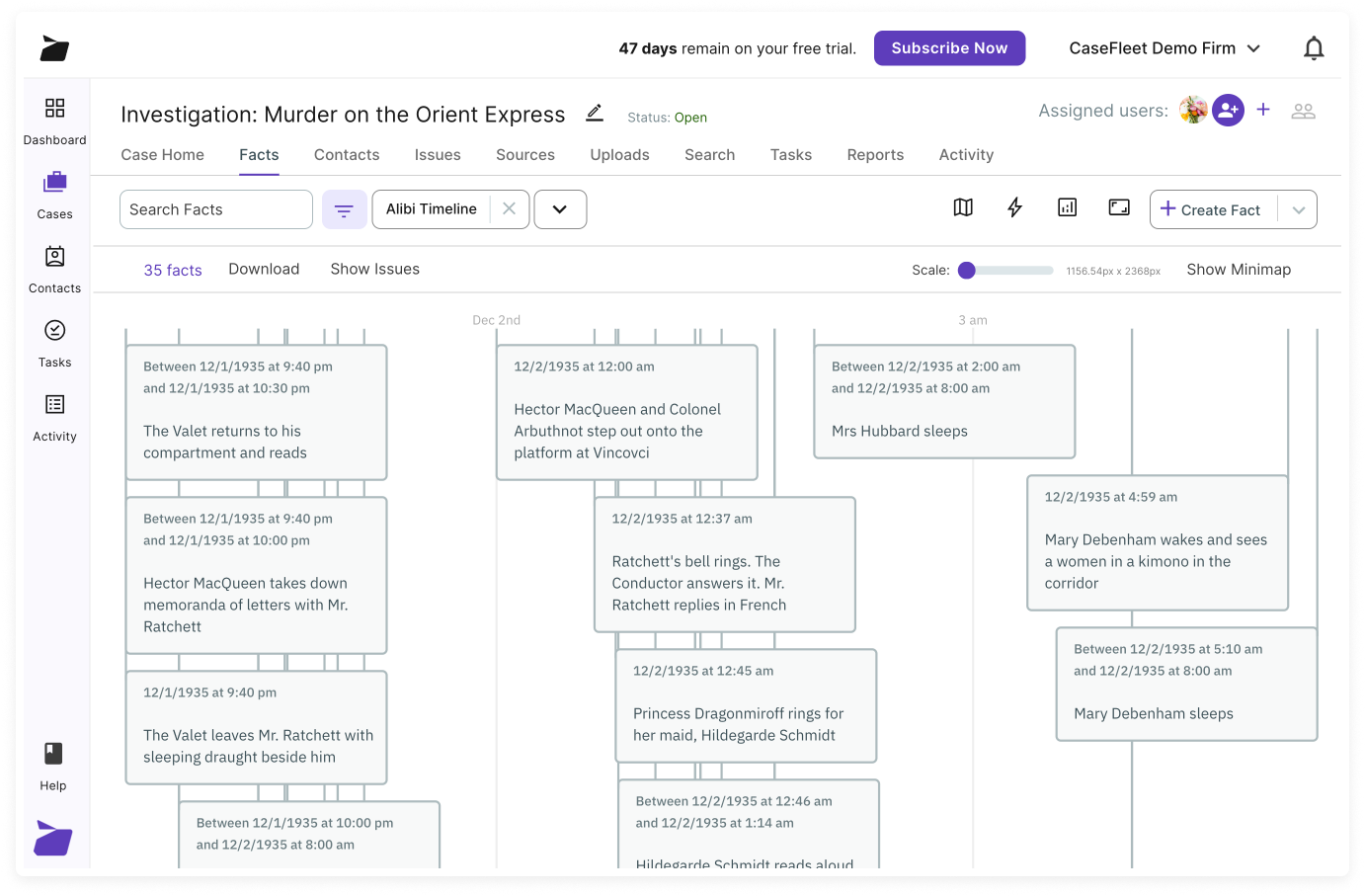 Timeline Maker - Timeline Software for Lawyers & More | Casefleet