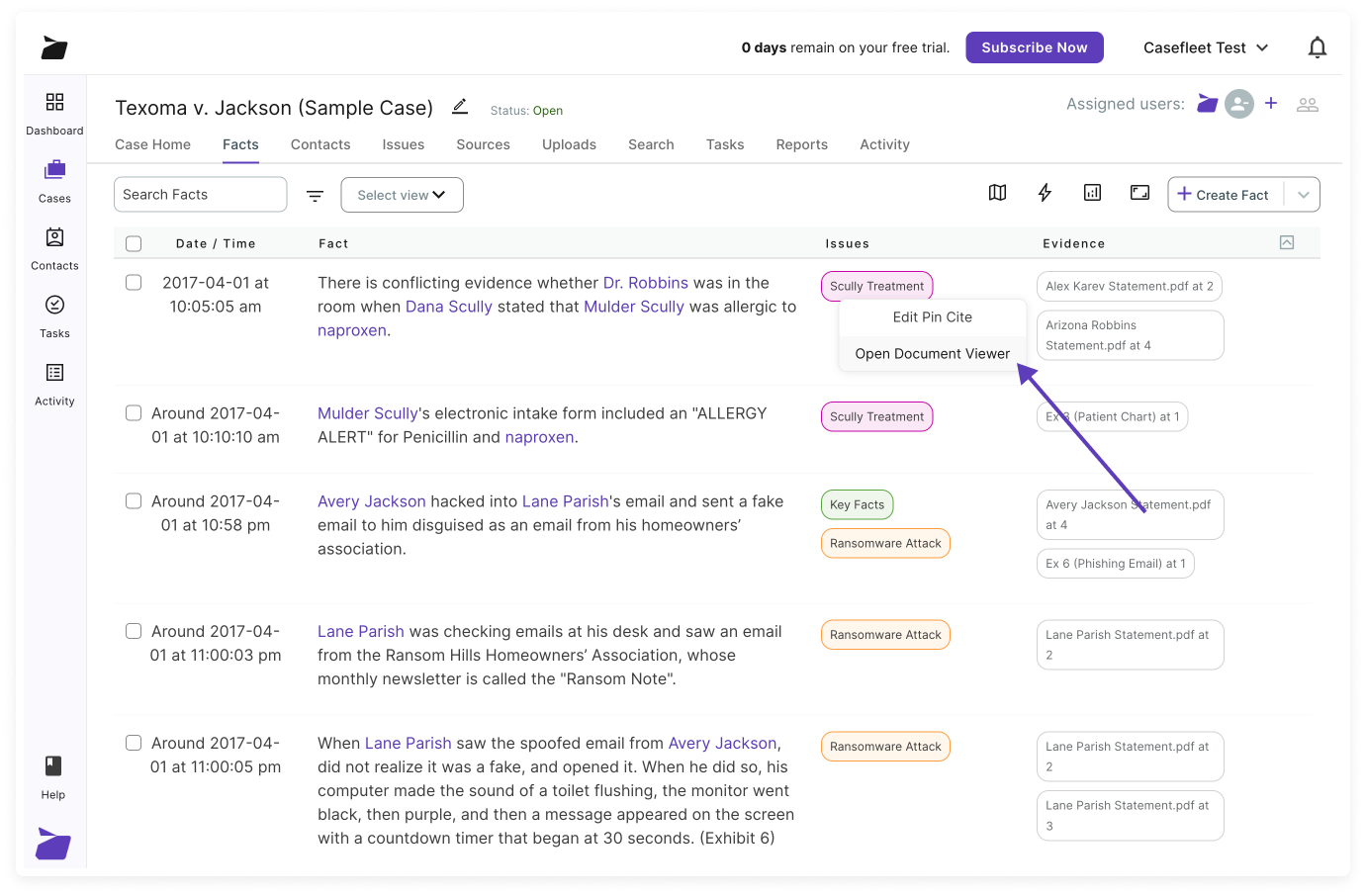 Case Chronology Software for Legal Professionals | CaseFleet